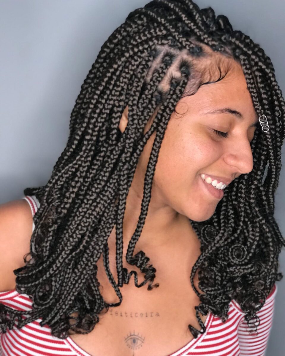 21 Trending Box Braids with Curls Hairstyles in 2024 - Zohna